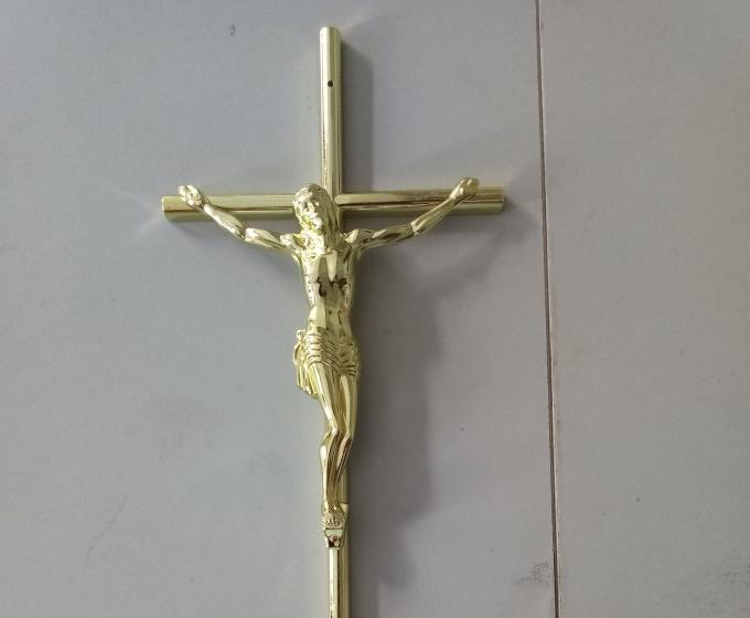 Casket Surface Decoration Funeral Crucifix 37 × 13.7 Cm Gold Jesus ...